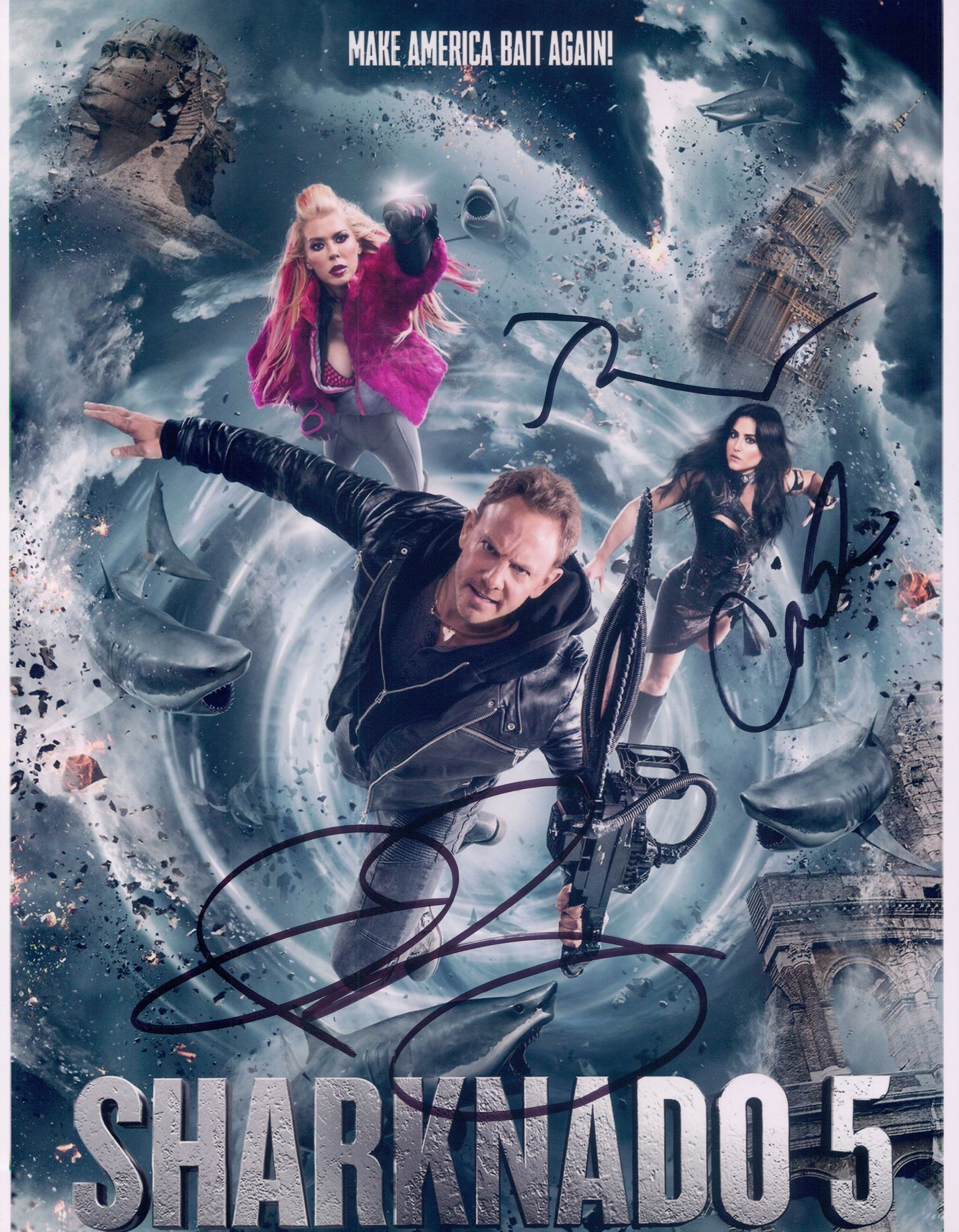 Sharknado Cast Ian Ziering Tara Reid And Cassandra Scerbo Gateworld